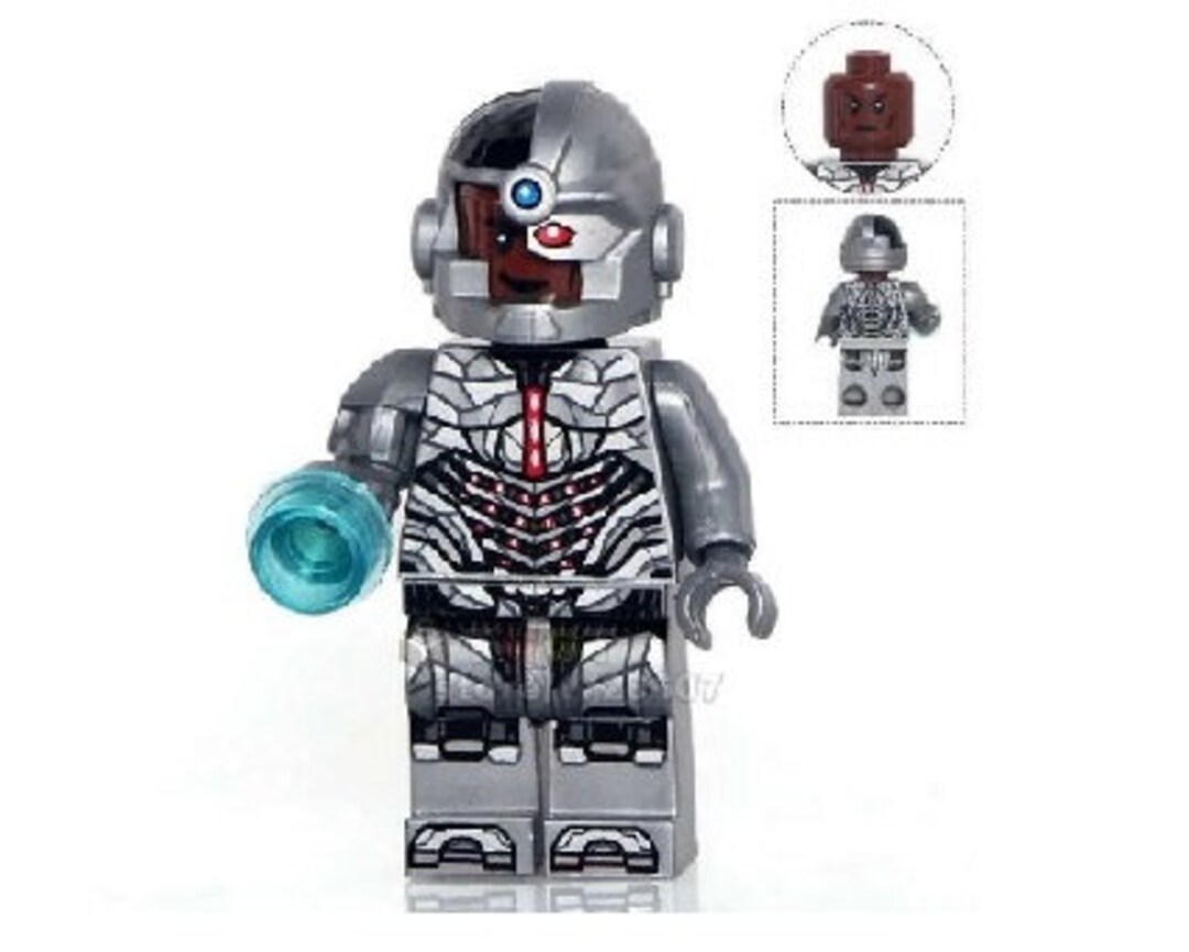 Custom Designed Minifigure Cyborg. Printed on LEGO Parts - Etsy