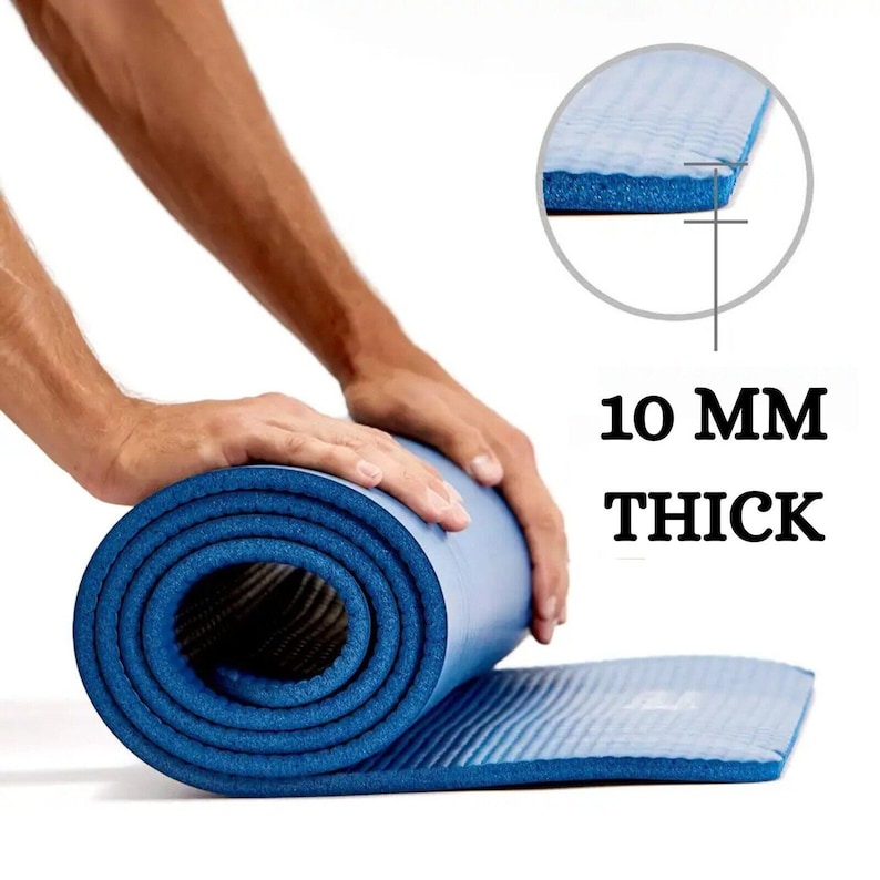 Yoga Mat - Thick Non Slip Pilates - Matt Gym Exercise - Workout Fitness ...