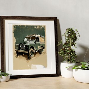 Vintage Land Rover Series Art Print, Retro 4x4 Wall Decor - Etsy