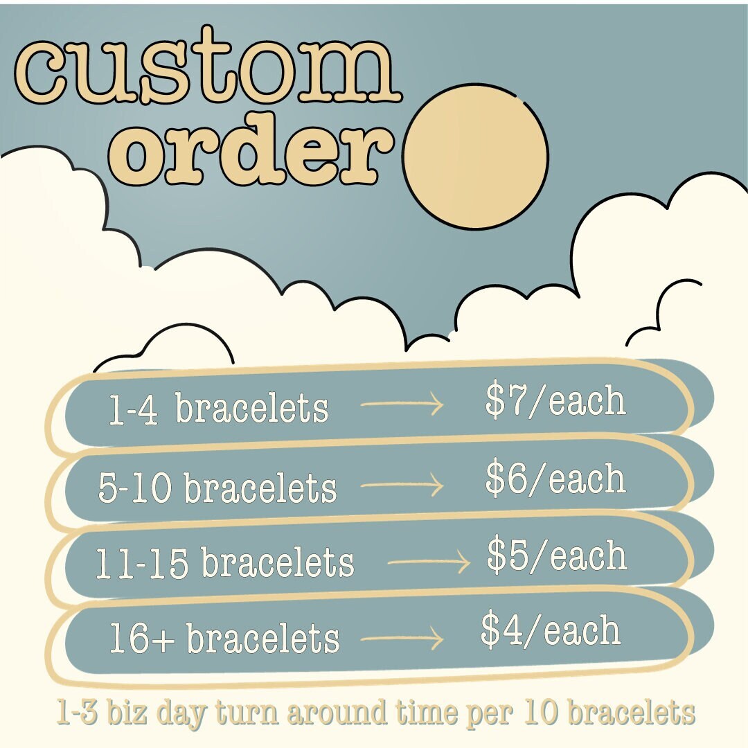 Pura Vida-style, Custom Bracelets - Etsy