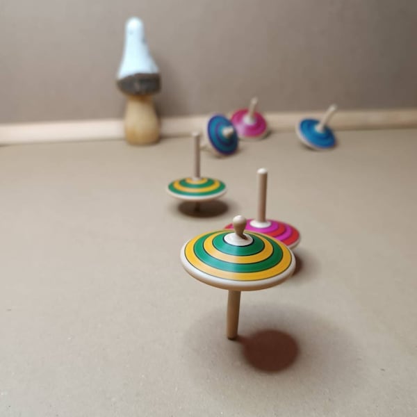 Wooden Spinning Top - Etsy