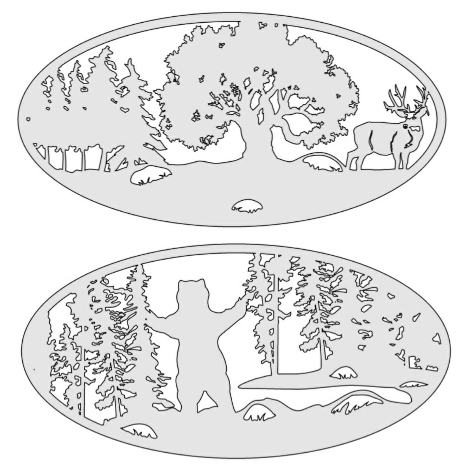 Oval Scenic DXF Designs Bundle of 18 for CNC Cutting. - Etsy