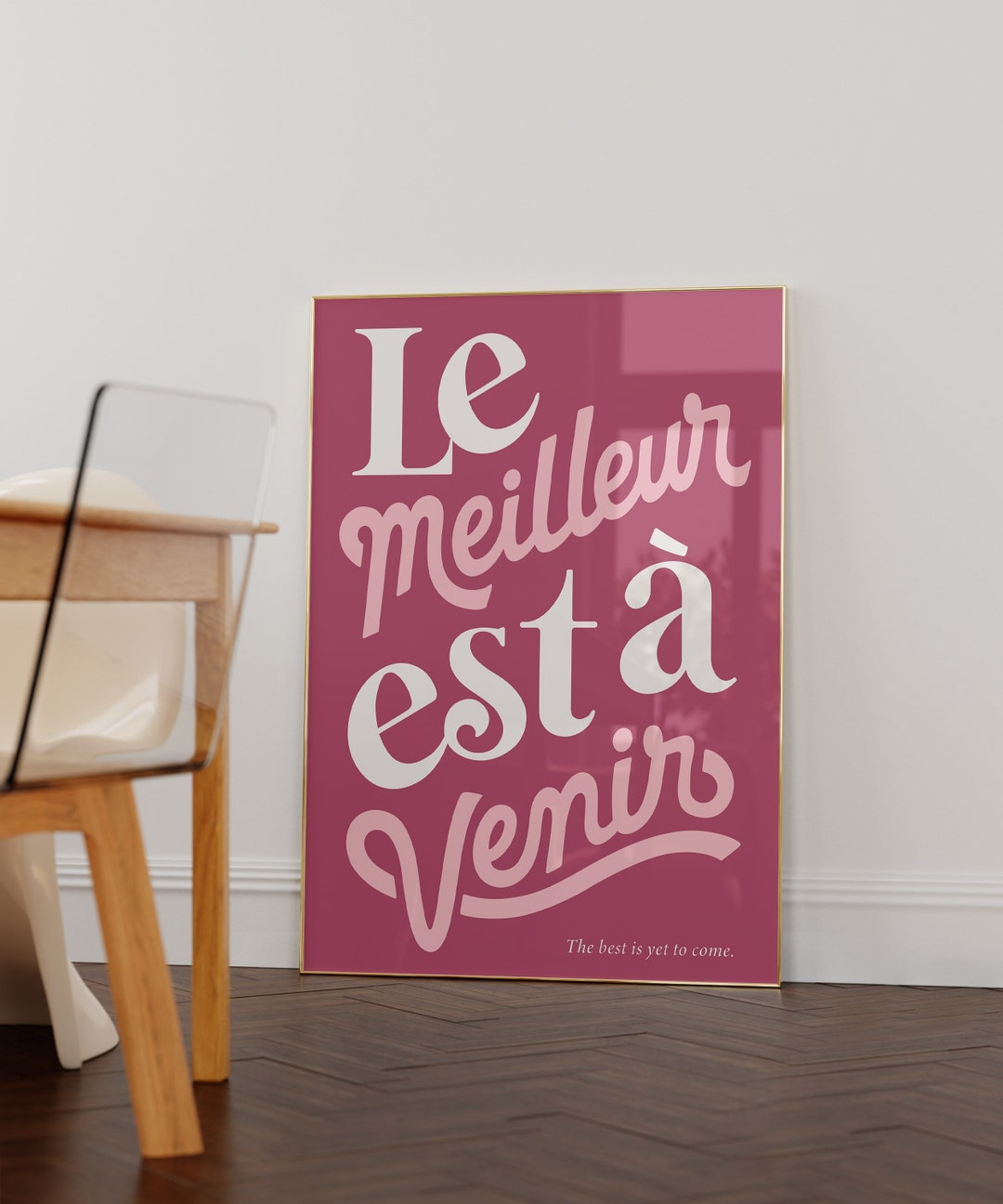 Minimalist French Wall Art , Pink Wall Decor, French Decor ...
