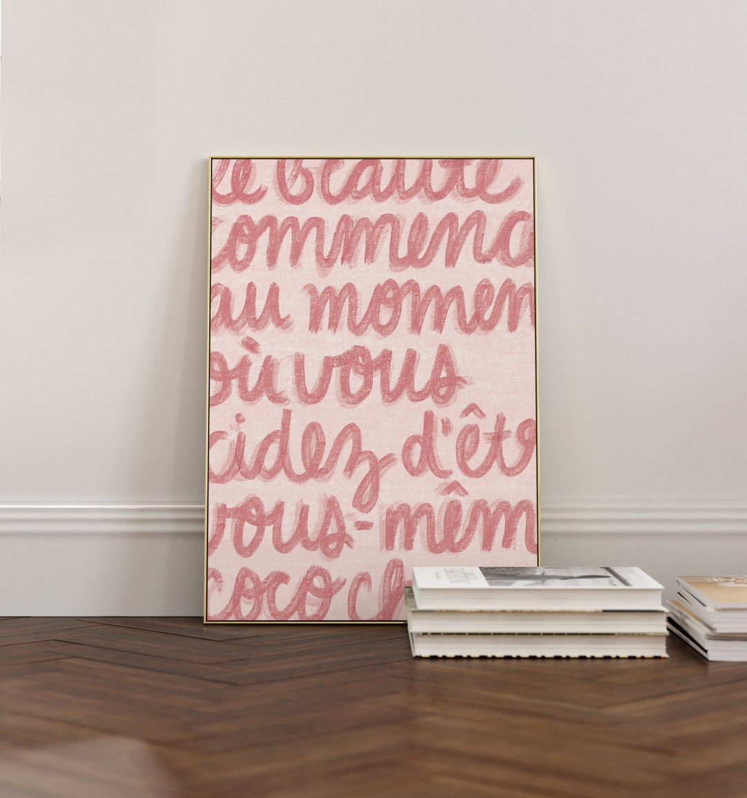 French Quote Printable Wall Art Digital Download Pink Wall - Etsy