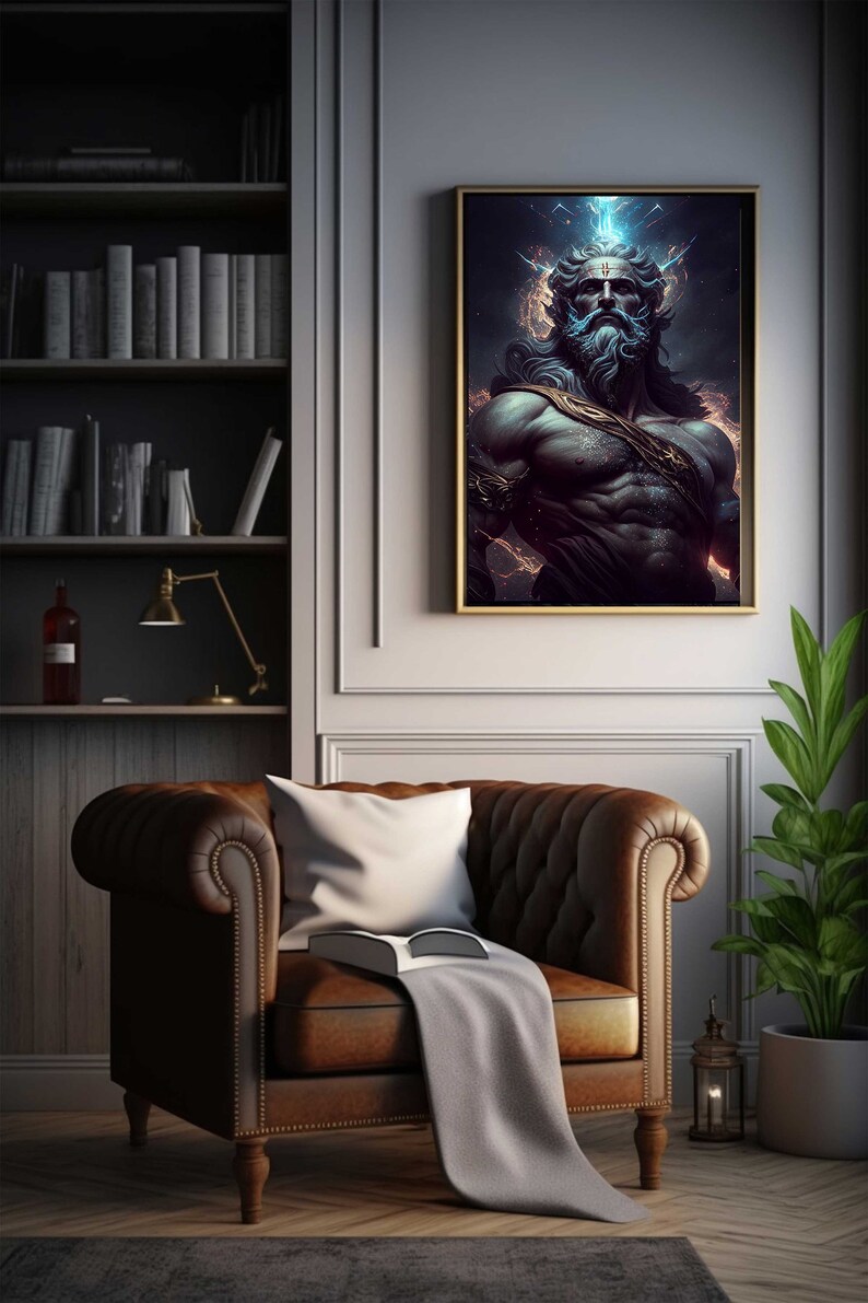 Zeus Digital Print Setx3, Greek Mythology, Art, Print, Digital Print ...