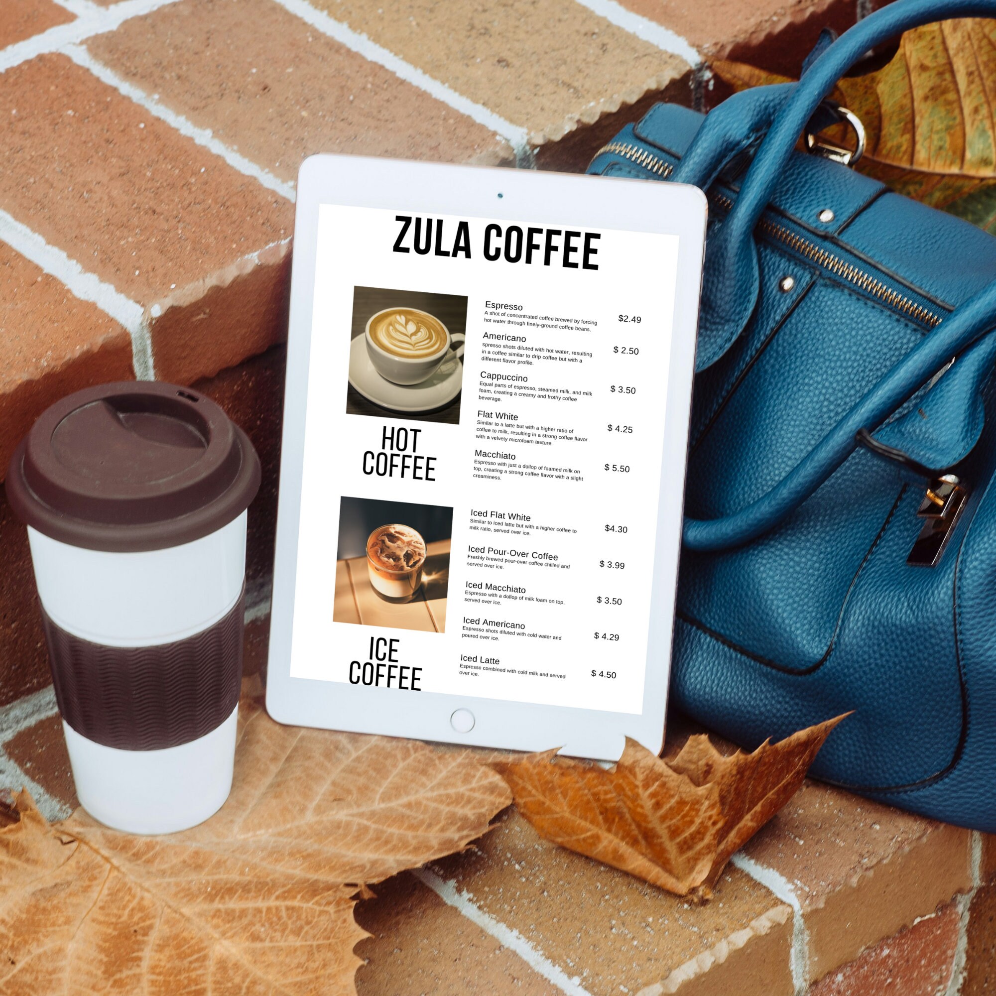 Canva Coffee Bar Menu Template, A4 Size Editable and Printable Coffee ...