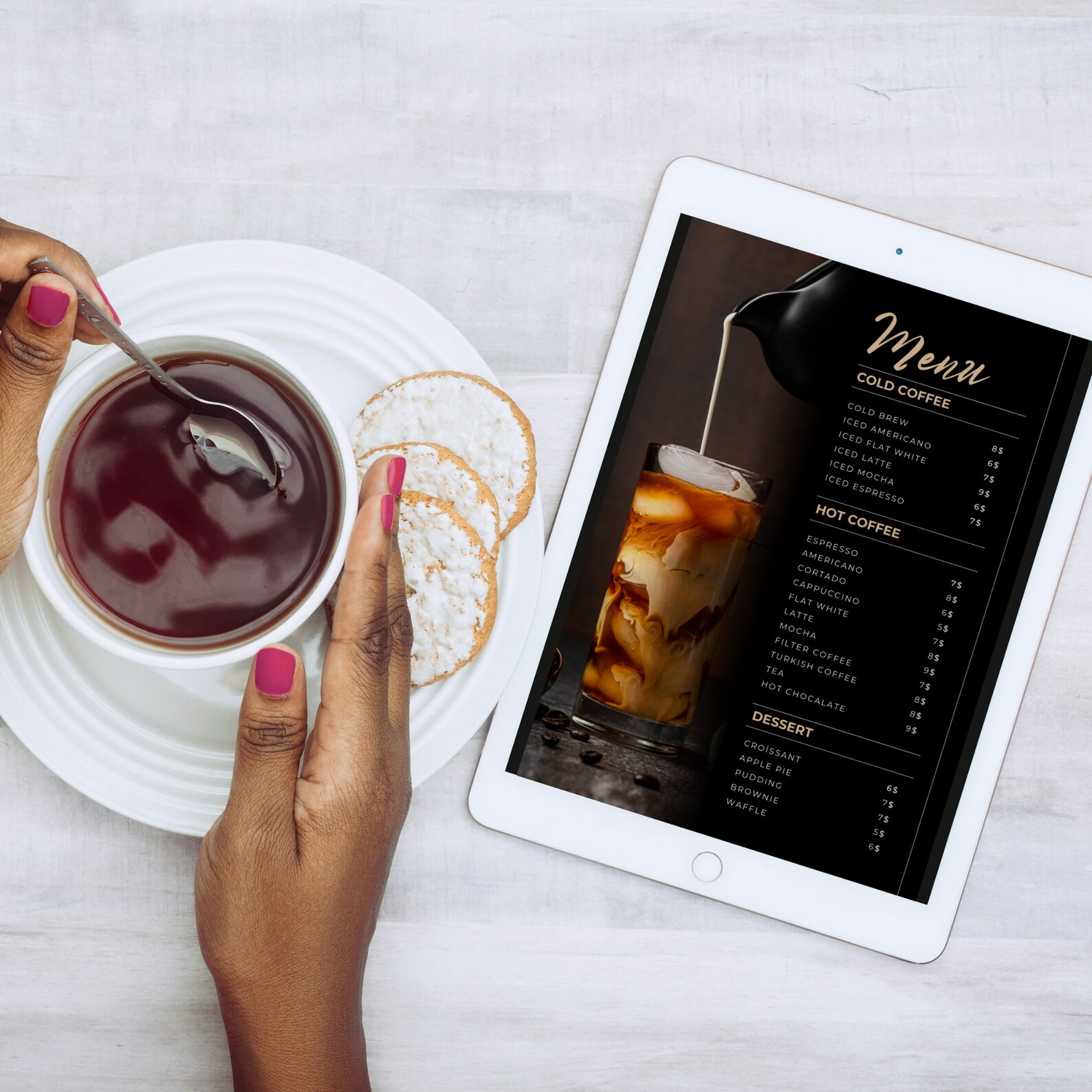 A4 Size Coffee Menu Template for Canva, Editable Café Price List Design ...