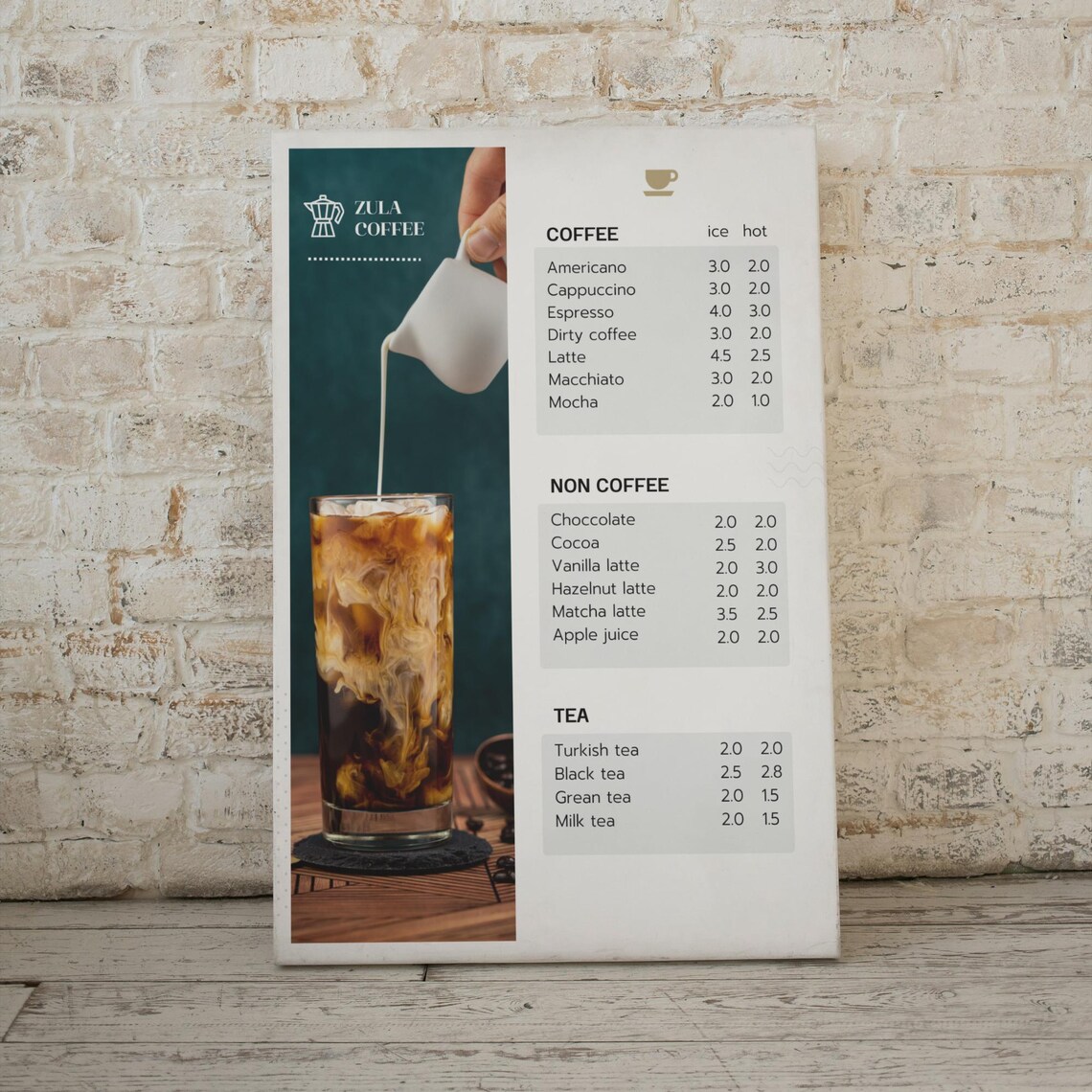 Coffee Menu Template, Customizable Coffee Menu Template, Coffee Shop ...