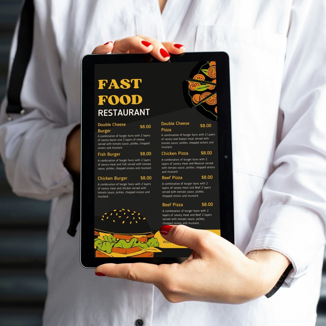 Fast Food Menu Template | Editable Fast Food Menu Template (A4 Size ...