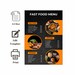 Editable Menu Template in Canva | A4 Printable Fast Food Menu | Instant ...