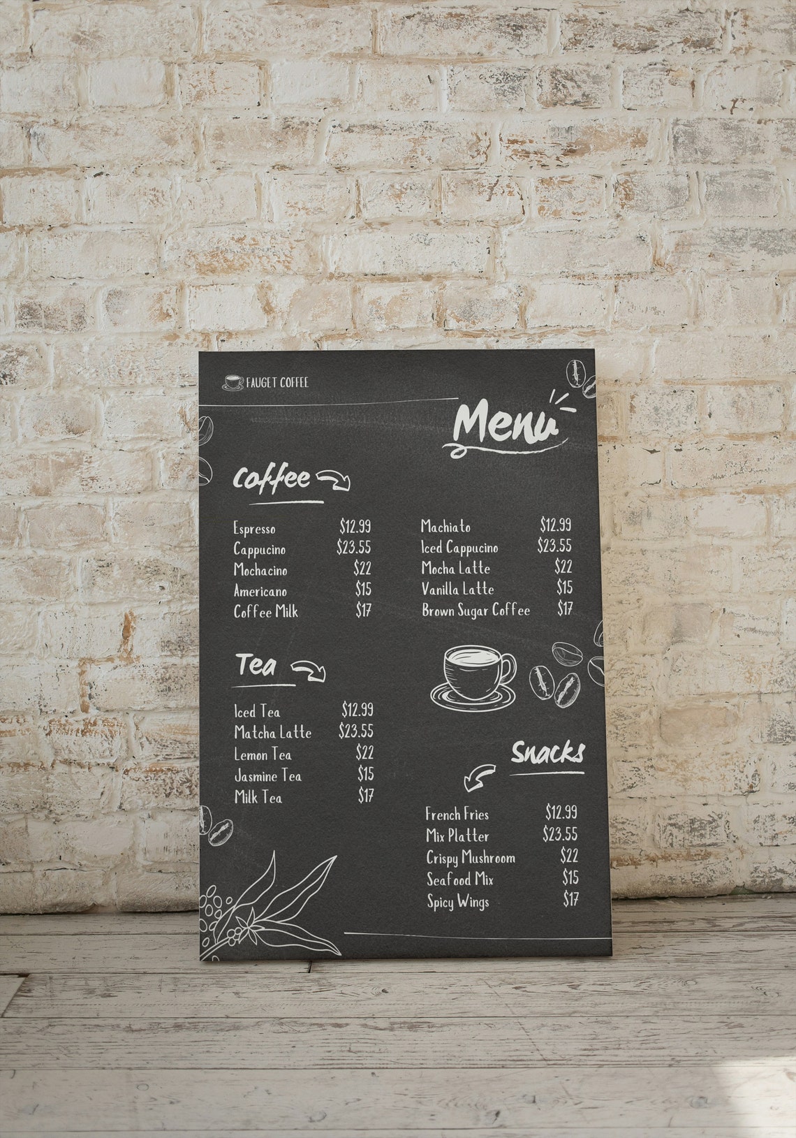 Coffee Menu, Coffee Shop Menu, Coffee Shop Price List Template, Easy ...