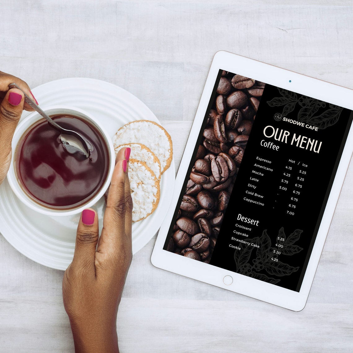 Coffee Menu Template, Customizable Coffee Menu Template, Coffee Shop ...