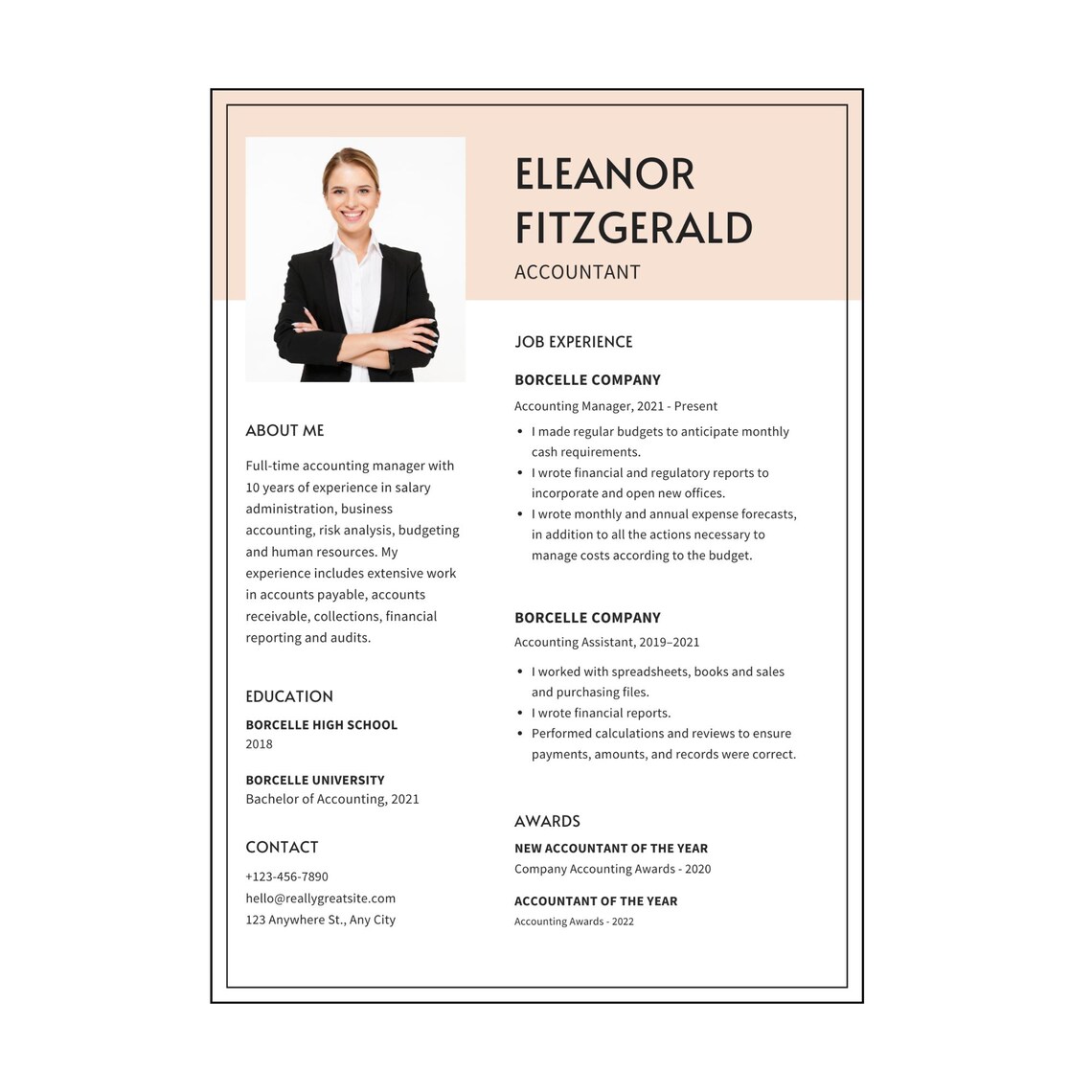 Canva Resume Template With Photo, Canva Cv Template, Canva Creative ...