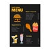 Modern Fast Food Menu Template in Canva | A4 Printable Editable Menu ...