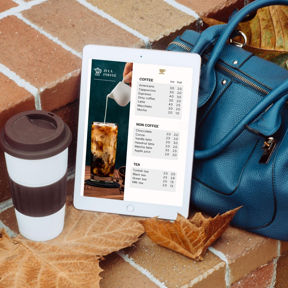 Canva Coffee Menu Template A4 Size, Customizable Café Price List ...