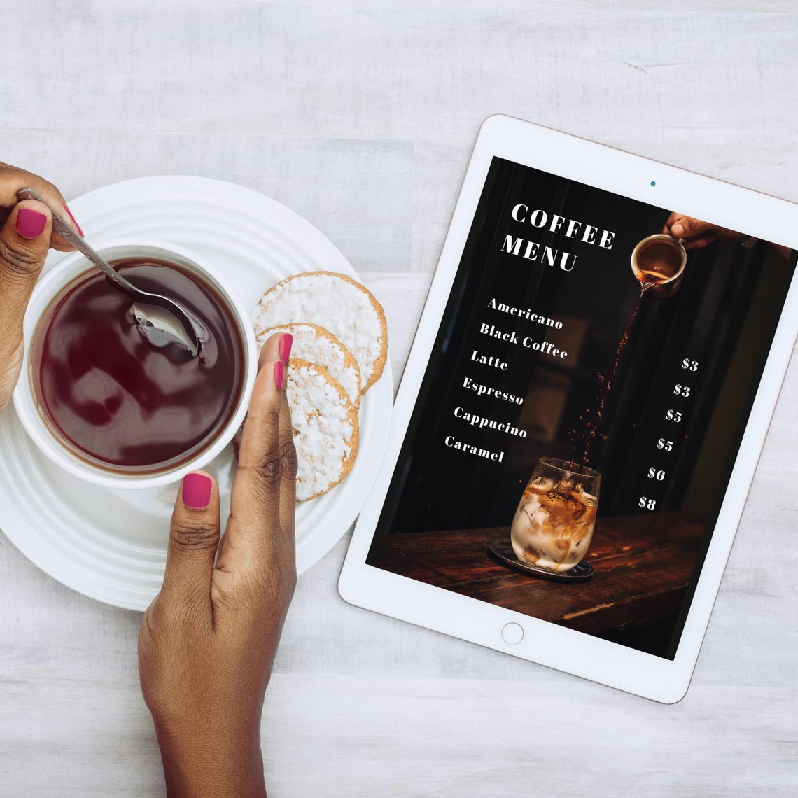 Editable Coffee Menu Template for Canva, Custom A4 Size Café Price List ...