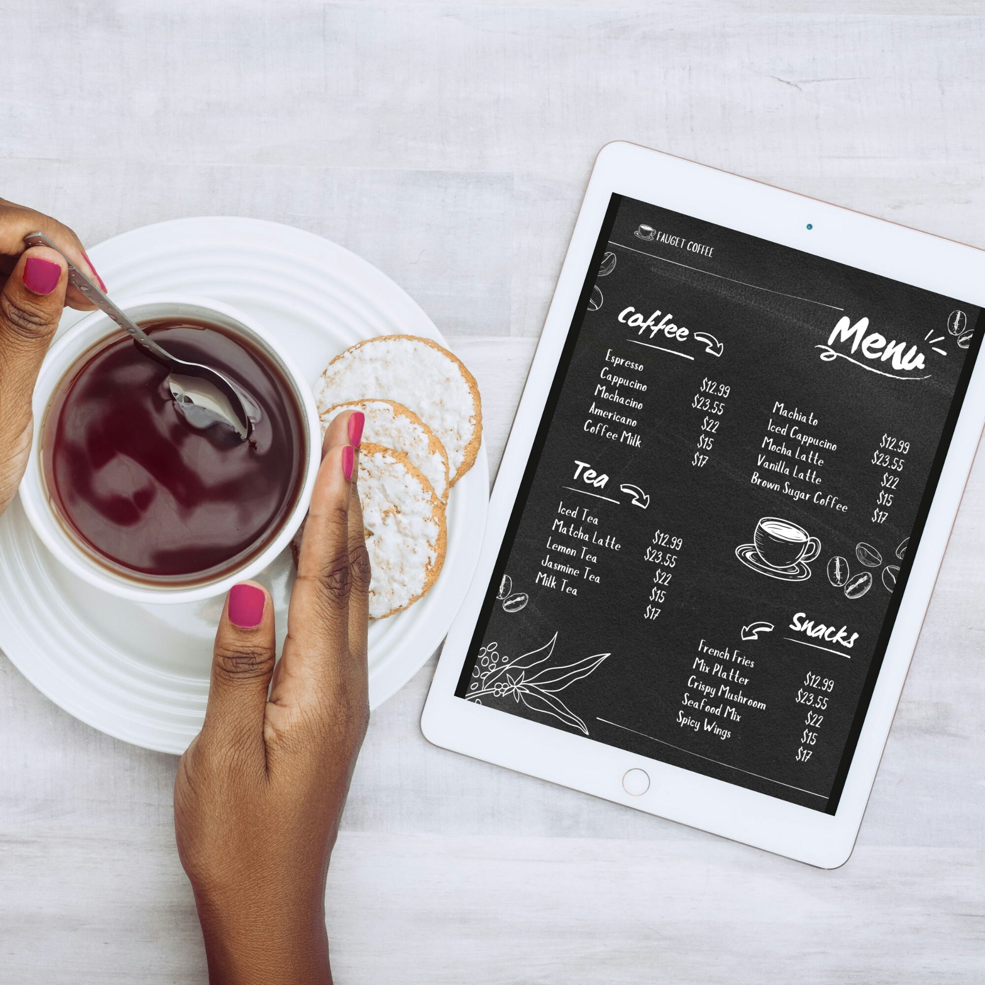 Coffee Shop Menu Template, A4 Size, Editable Cafe Price List (canva) - Etsy