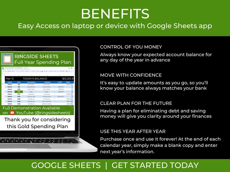 Budget Spreadsheet Google Sheets Conscious Spending Plan Debt Snowball ...