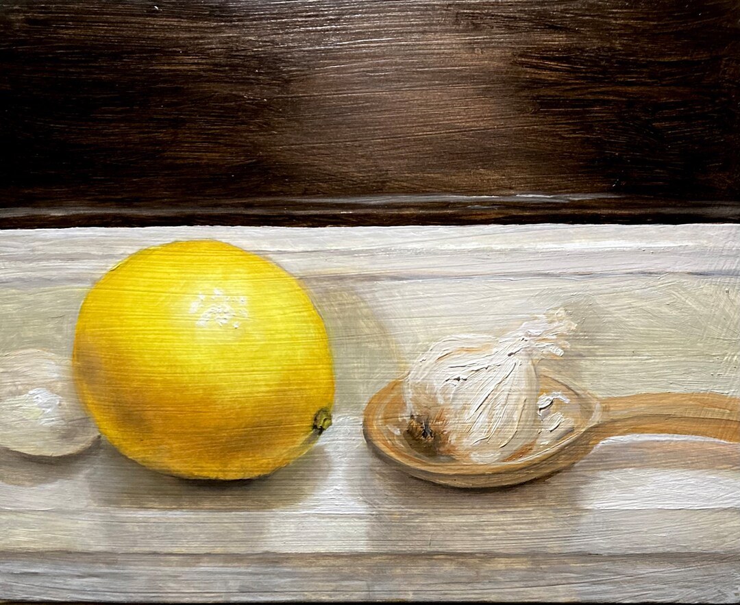 Garlic and Lemon Still Life - Etsy
