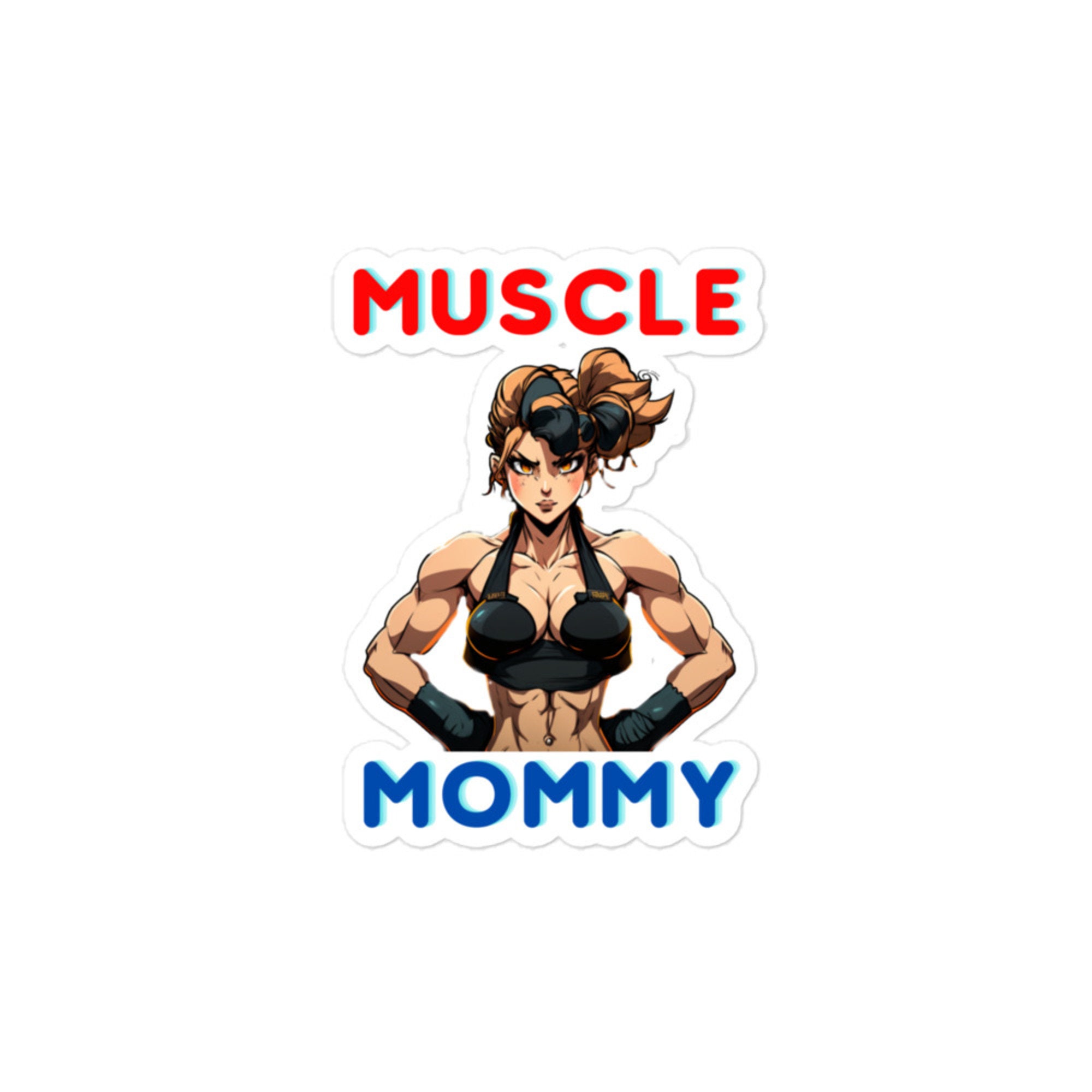 Muscle Mommy Anime Sticker Bodybuilding Sticker for Gym Girls and ...