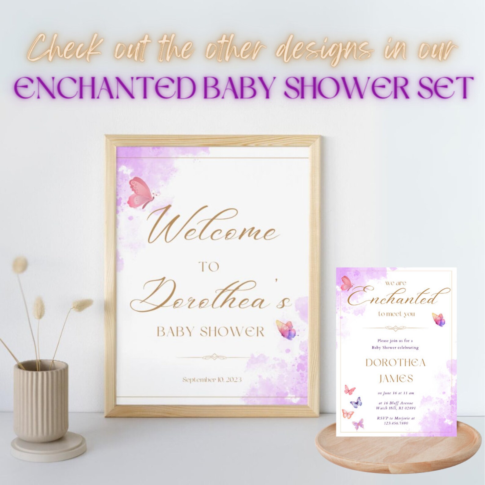 Enchanted Baby Shower, Enchanted to Meet You Baby Shower Invitation ...