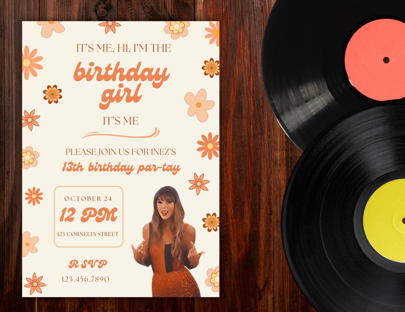 Taylor Swift Birthday Invitation Editable Birthday Invitation Taylor ...