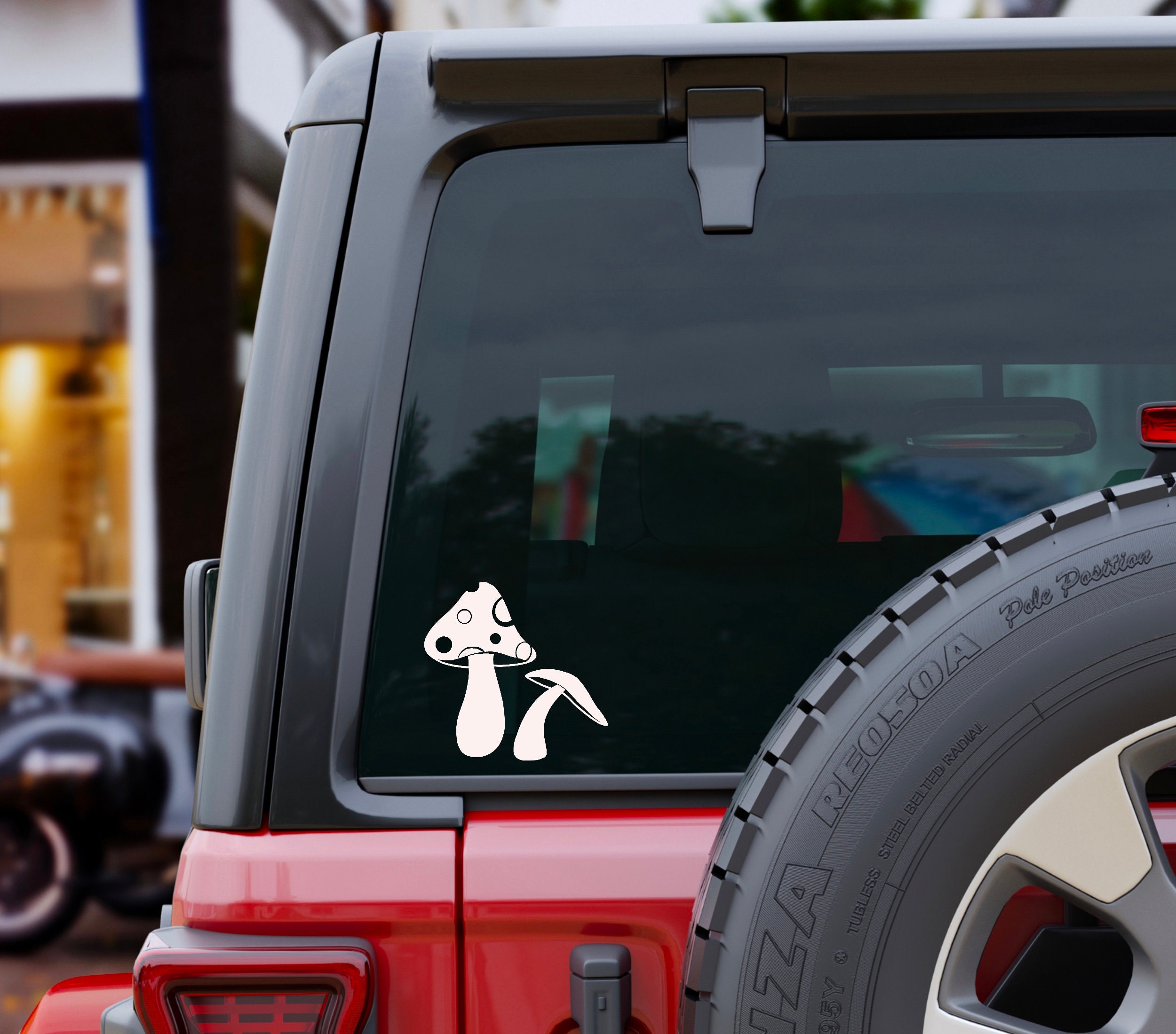 Mushrooms Car Window Decal, Bumper Sticker, Mushroom, Fungi, Hippy ...