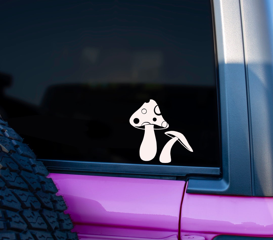 Mushrooms Car Window Decal, Bumper Sticker, Mushroom, Fungi, Hippy ...