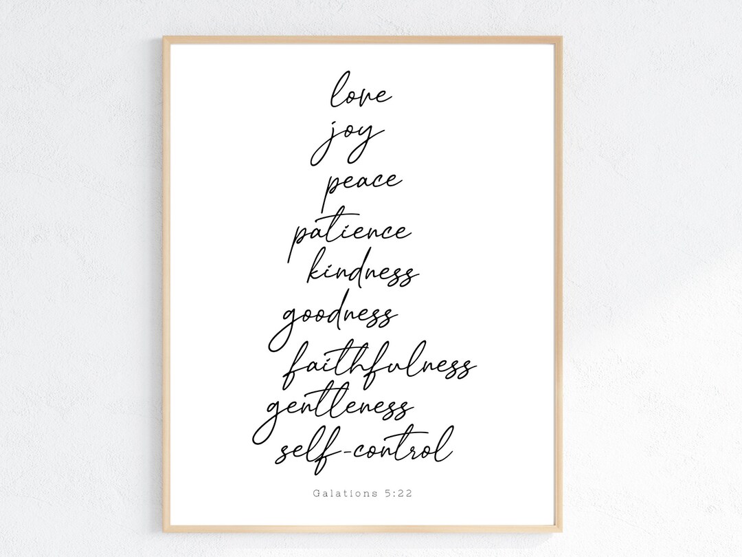 Fruit of the Spirit Print Digital Art Print Wall Art Bible - Etsy