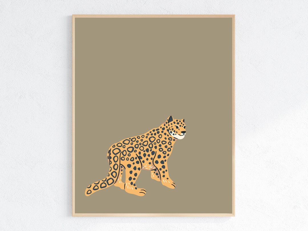 Cheetah Art Print - Beige Neutral Jungle Art - Leopard Artwork ...