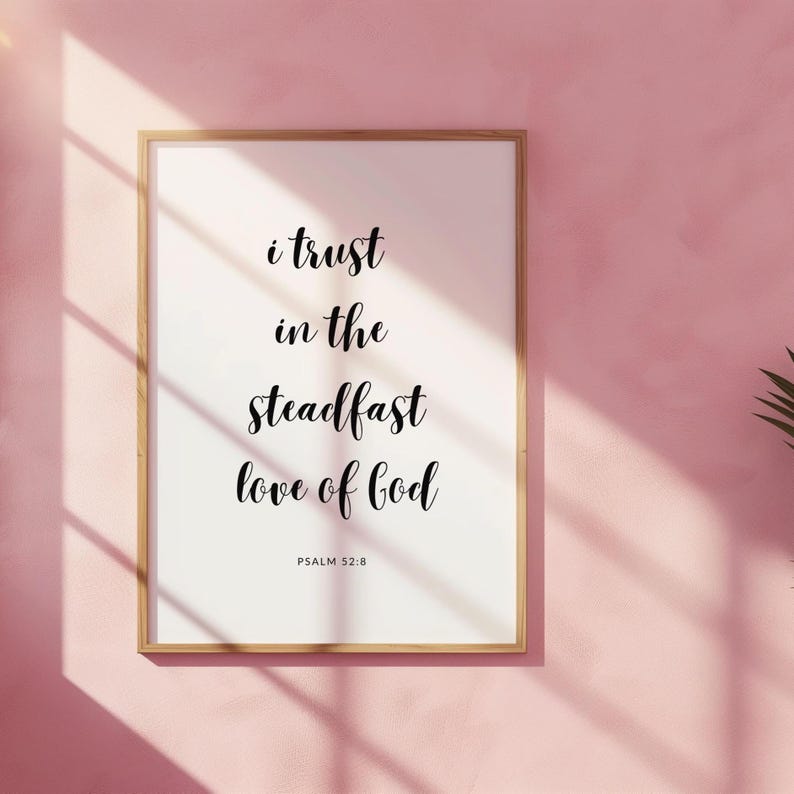 Steadfast Love Bible Verse Art Print: Black & White (digital Download ...