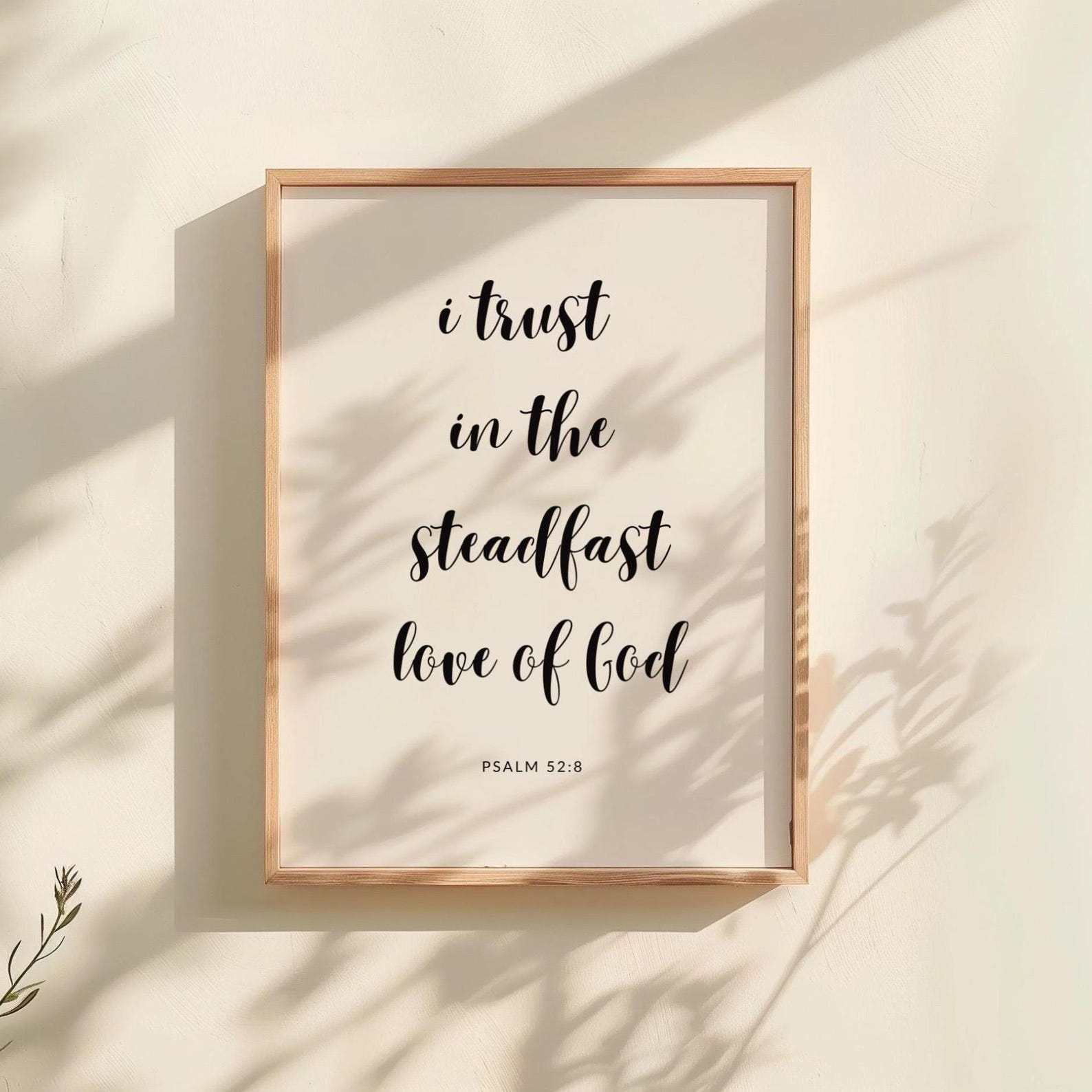 Steadfast Love Bible Verse Art Print: Black & White (digital Download ...