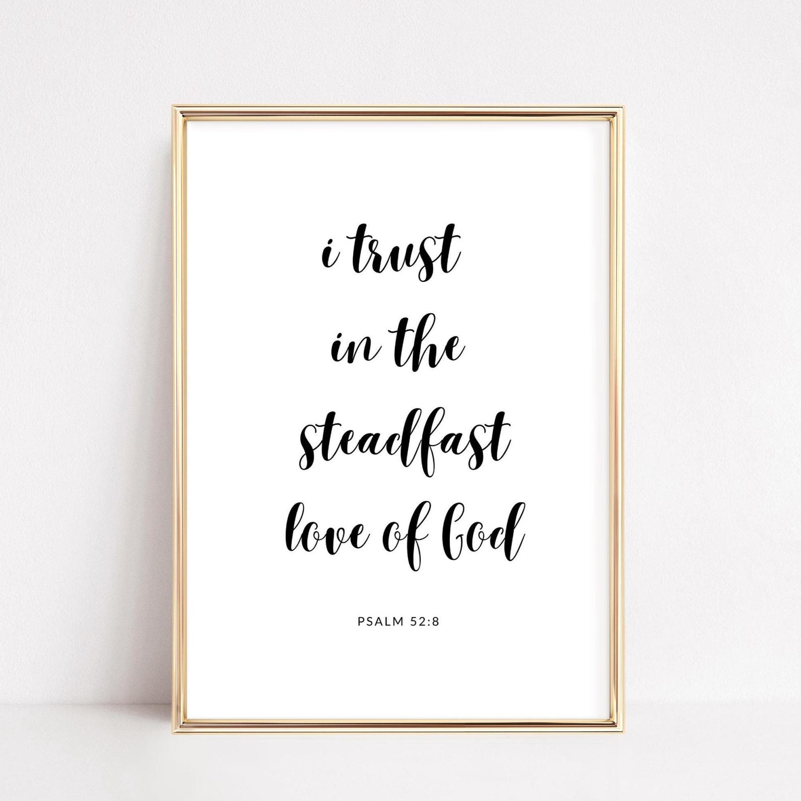 Steadfast Love Bible Verse Art Print: Black & White (digital Download ...