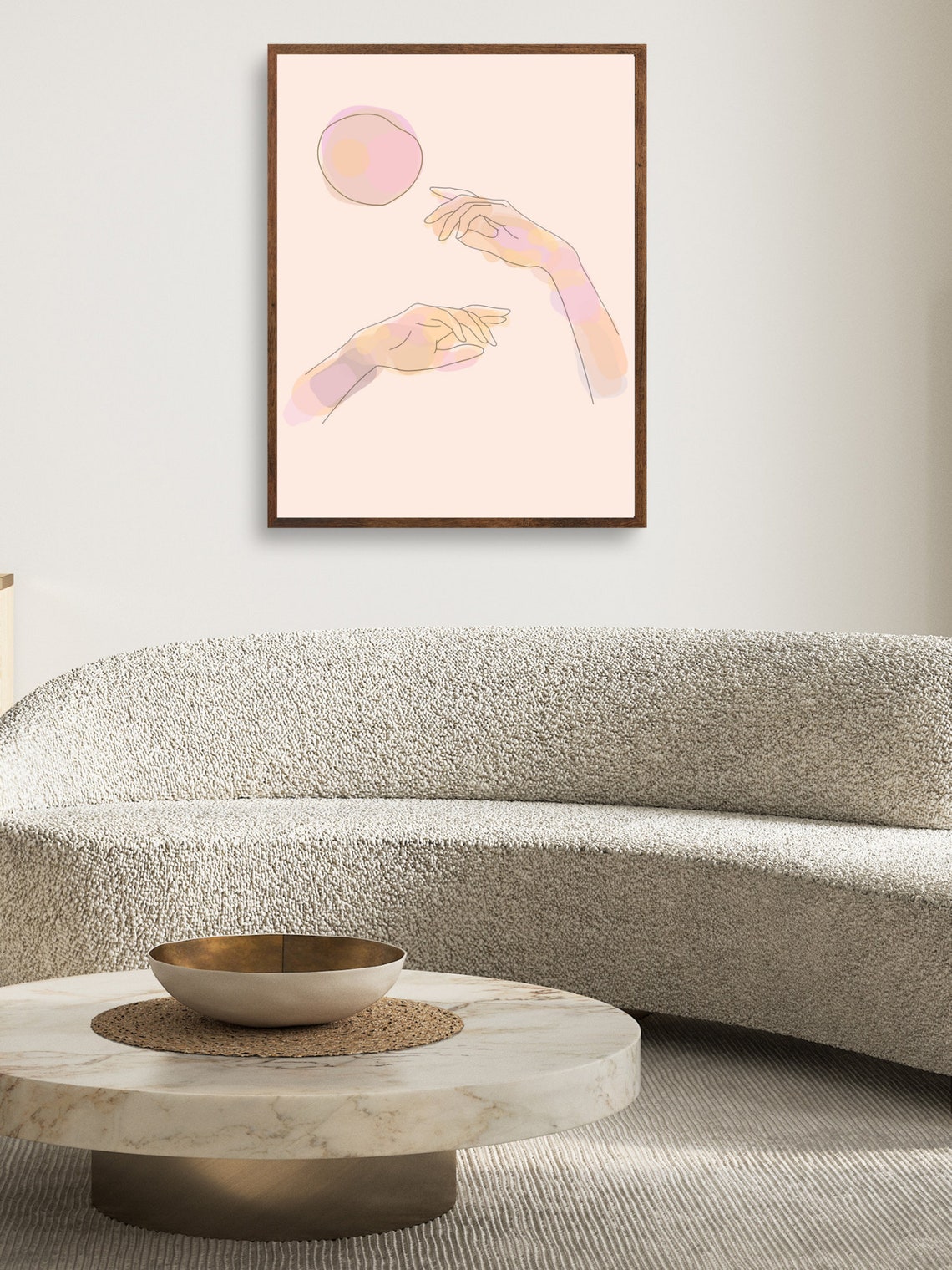 Pastel Hands Digital Art Print Abstract Hand Wall Art Boho - Etsy