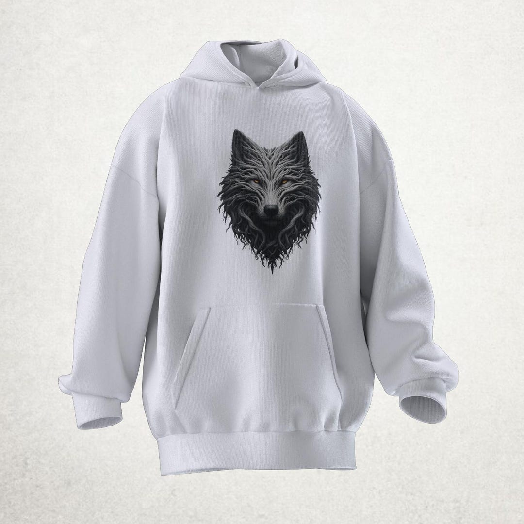 Gray Wolf Design UNISEX OVERSIZE Hoodie - Etsy