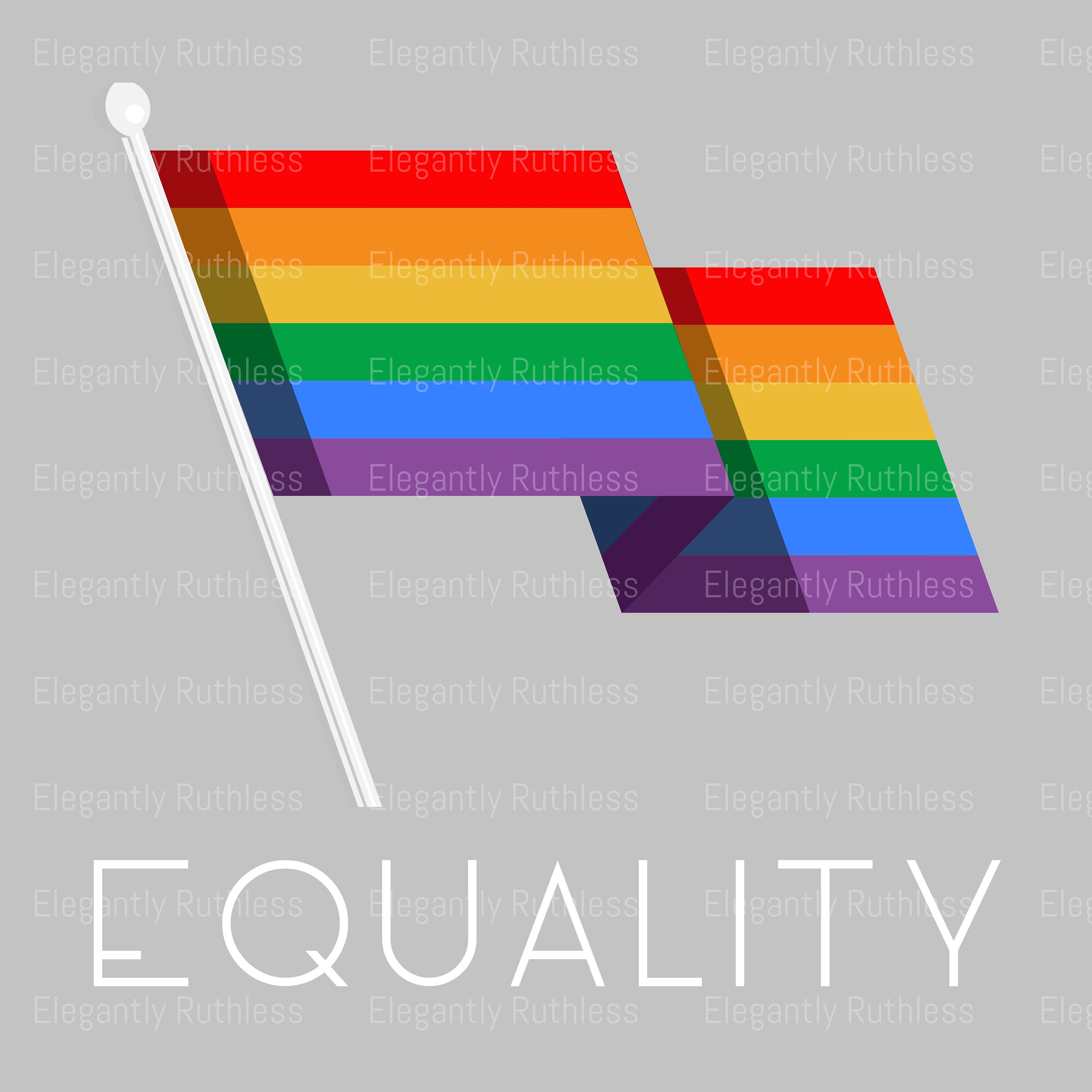 Rainbow Flag Equality PNG Print File Sublimation or Print, LGBTQ, Gay ...