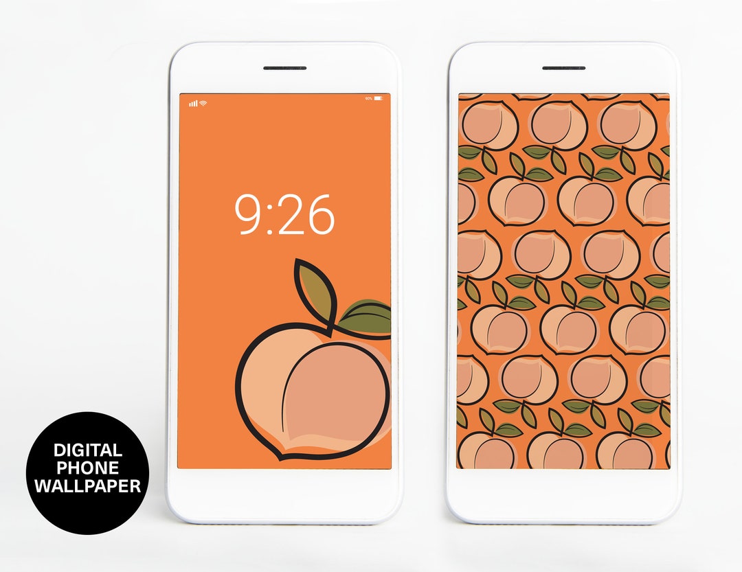 Peach Phone Wallpaper Bundle Iphone/android Downloadable Lock Screen ...