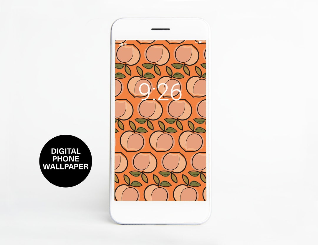Peach Pattern Phone Wallpaper - Iphone/android - Downloadable Lock ...