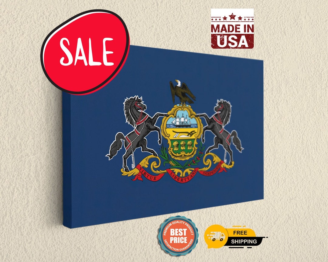 Flag of Pennsylvania Wall Art Canvas Print Fine Art Photography, Art ...
