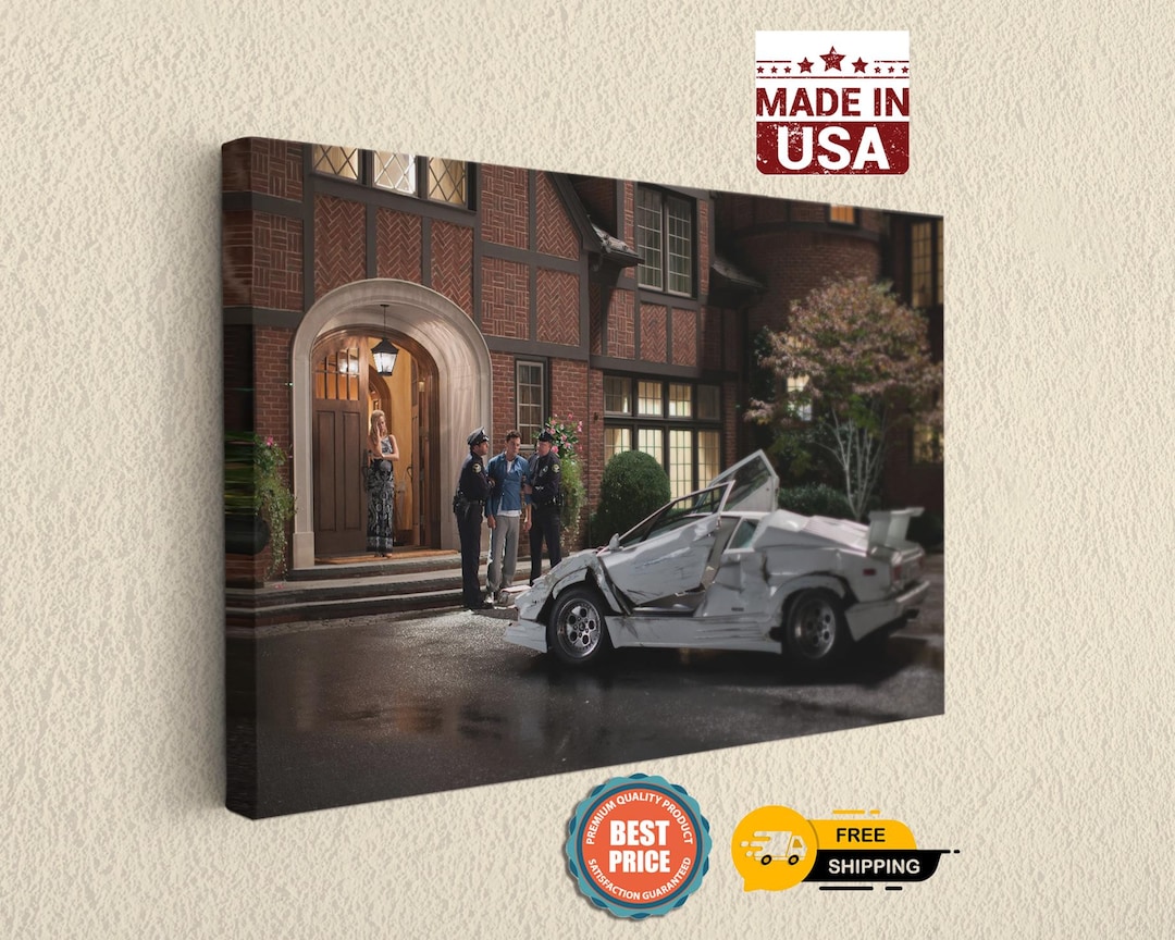 Luxury Crash Scene Canvas Art | Iconic 90s Sports Car Print | Excess ...