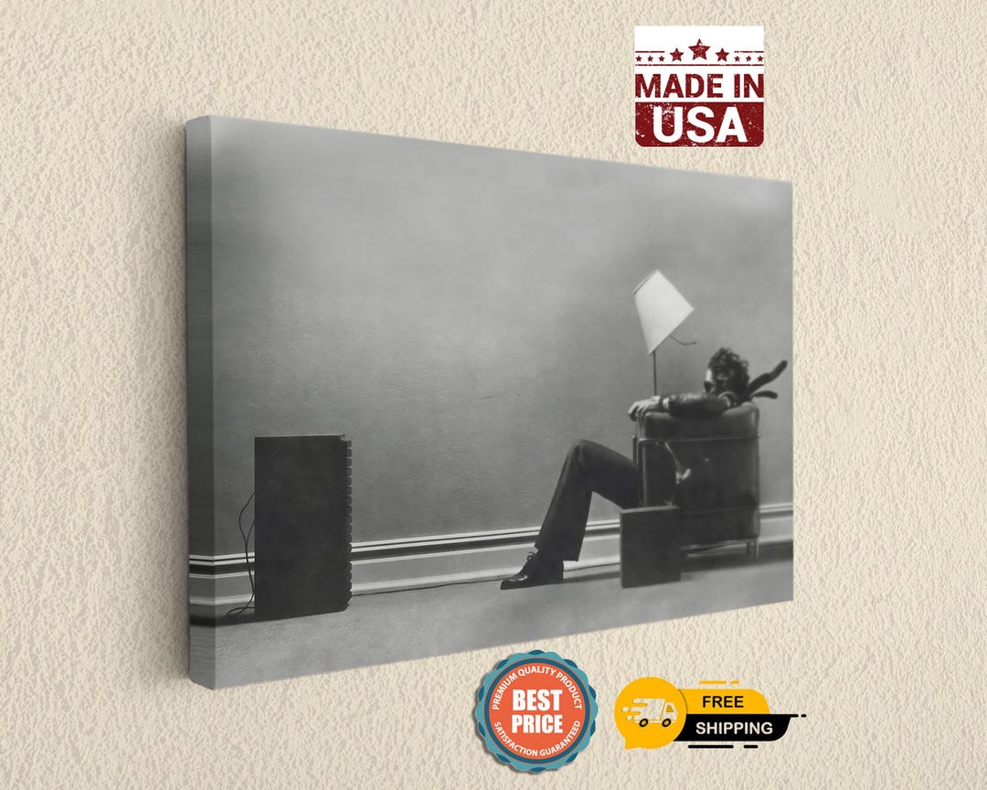 Man Blown Away by Sound - Iconic Black & White Music Print | Audiophile ...