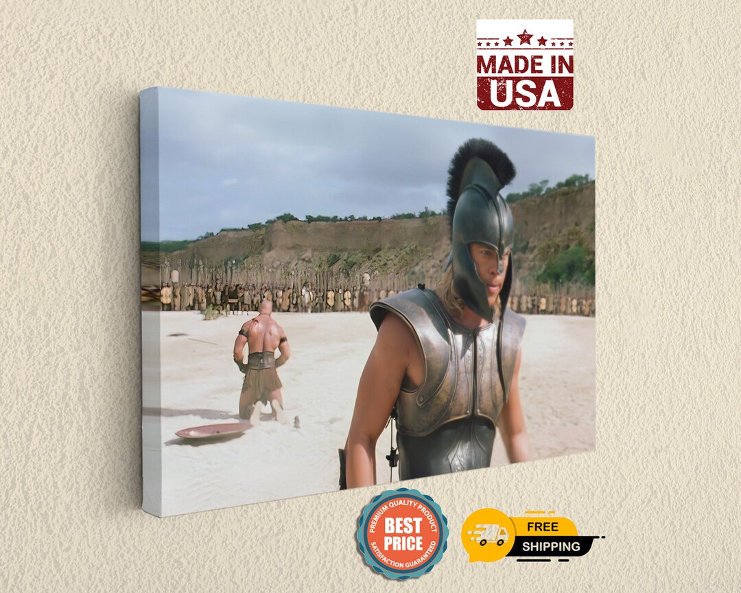 Troy - Achilles Ending War in an Easy Way Scene - Inspirational Canvas ...