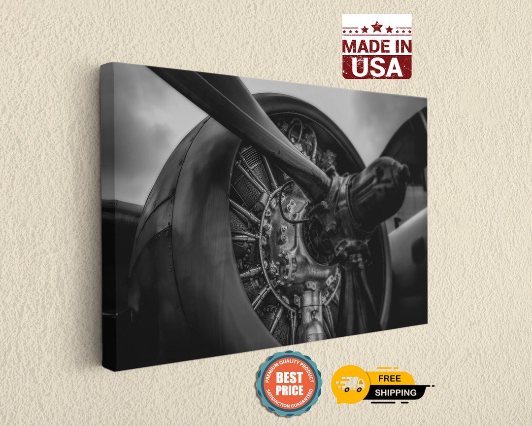 World War 2 Airplane Engine Propellers Canvas Print Fine Plane Art ...