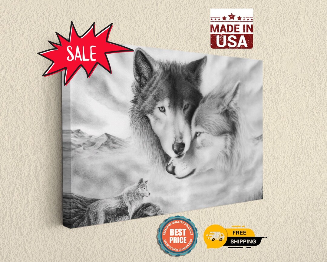 Wolf Pack Love Wall Art Canvas Print Fine Art Photography, Art Canvas ...