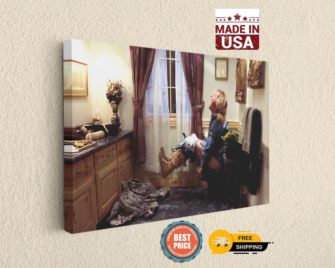 Funny Bathroom Scene Canvas, Dumb and Dumber Style Print, Hilarious ...