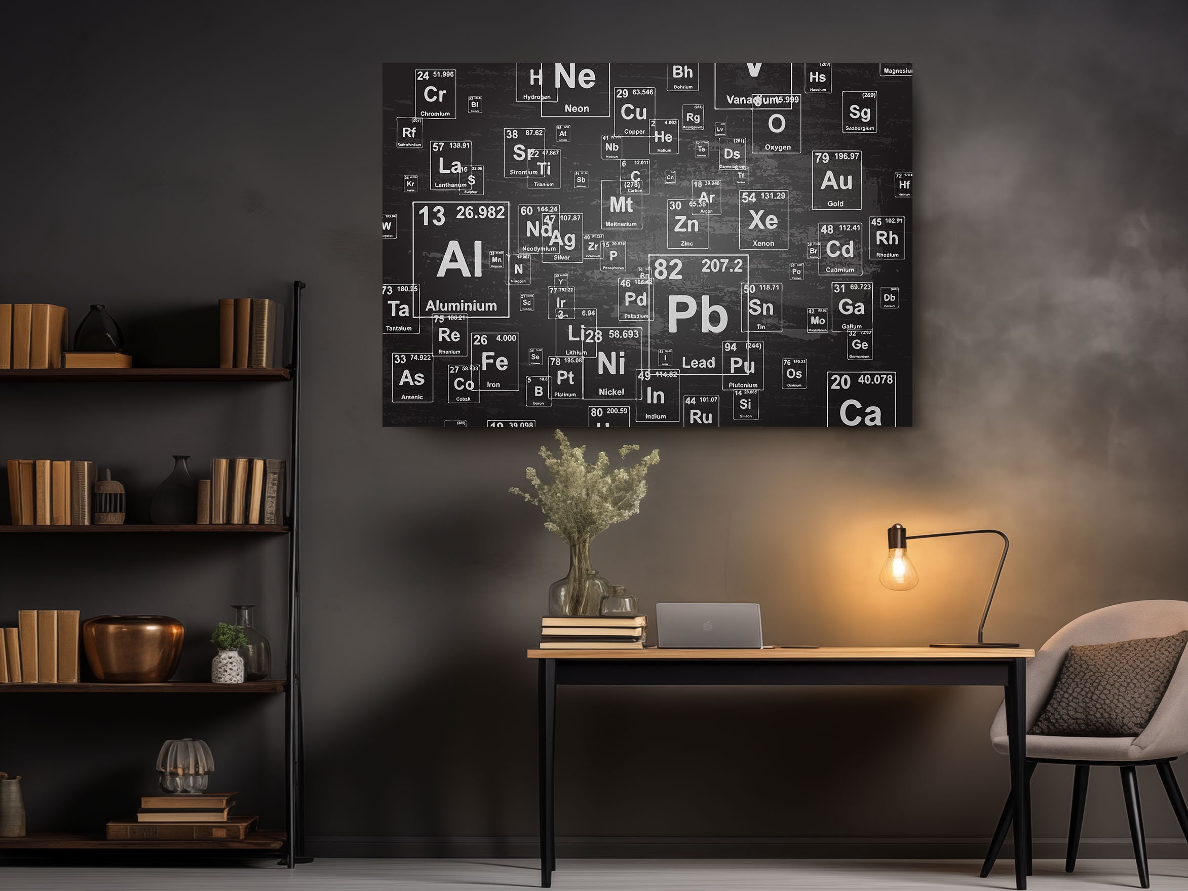 Periodic Table Elements on Canvas Art, Chemistry Canvas Printing ...