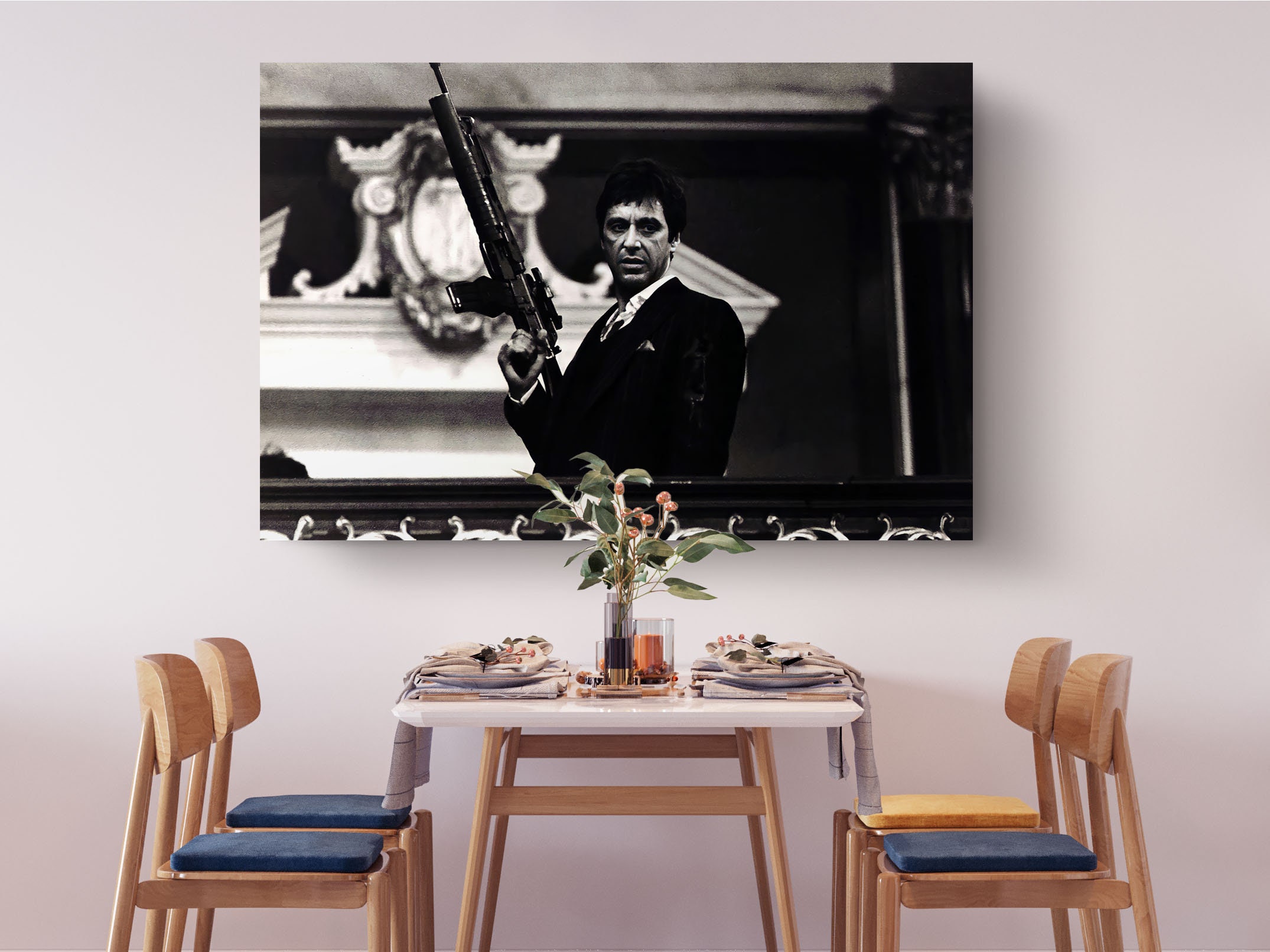 Scarface Tony Montana Say Hello to My Little Friend Canvas Print Large ...