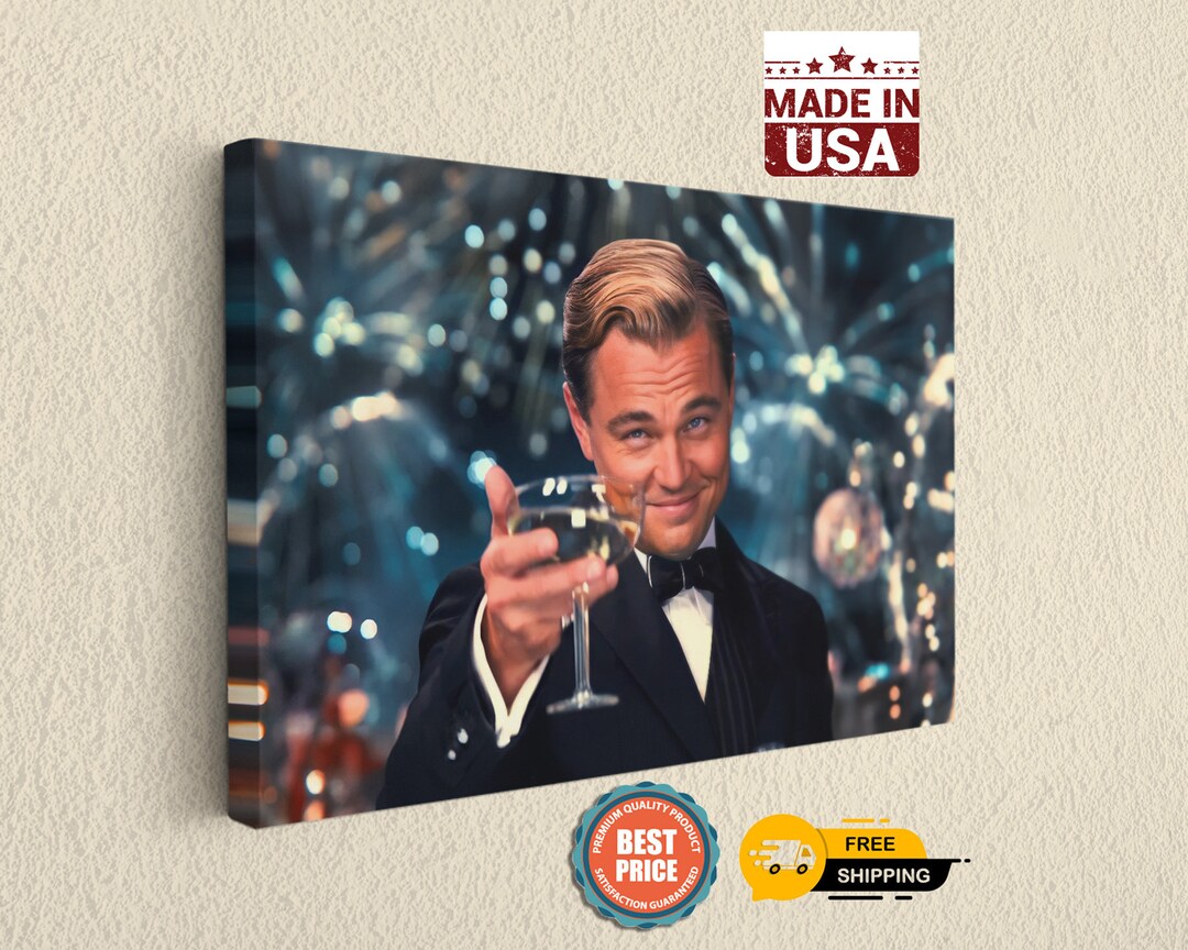 Dapper Toast Scene Canvas: Classic Film Wall Art - Etsy