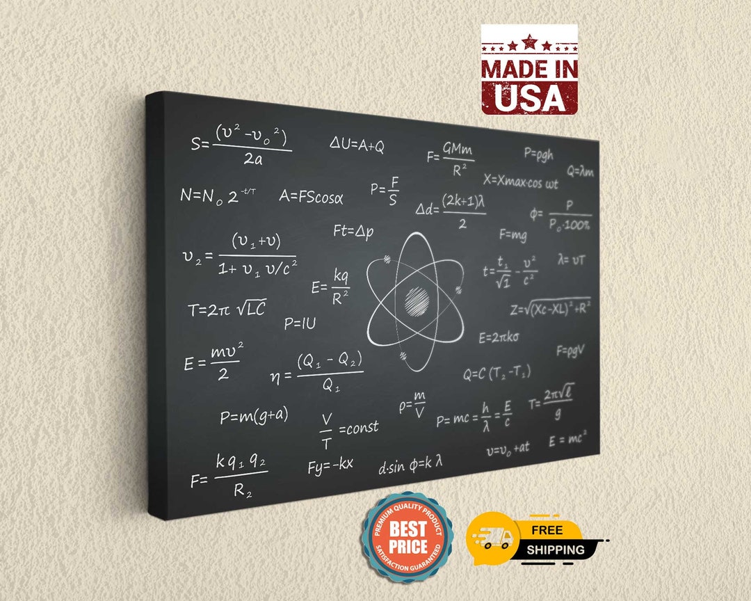 Physics Formulas Canvas Artwork - Lightweight & Durable Decor for ... Physics Formulas Canvas Artwork - Lightweight & Durable Decor for ...