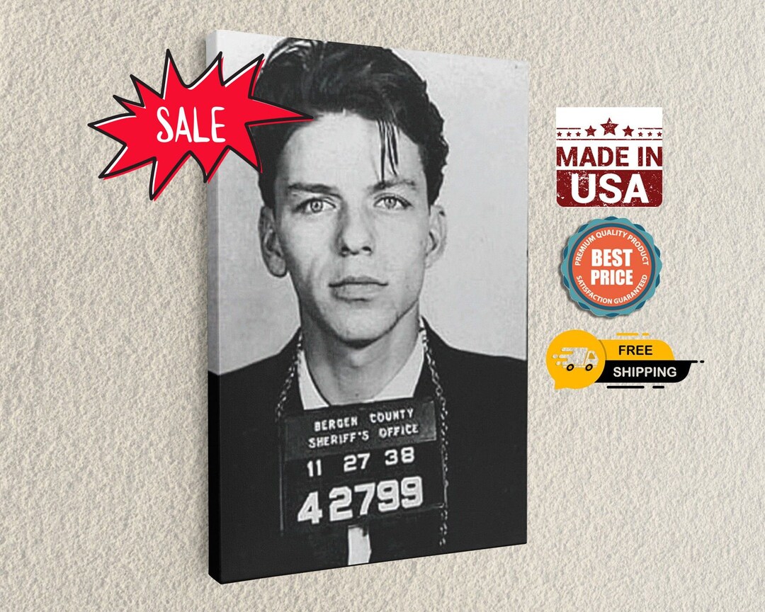 Frank Sinatra Mug Shot Front and Side Canvas Print Fine Art Photography ...